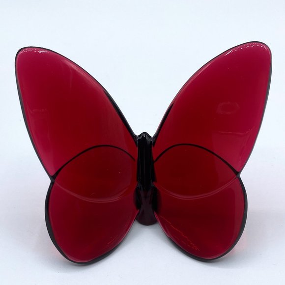 Baccarat | Art | Baccarat 25 Lucky Crystal Red Butterfly | Poshmark